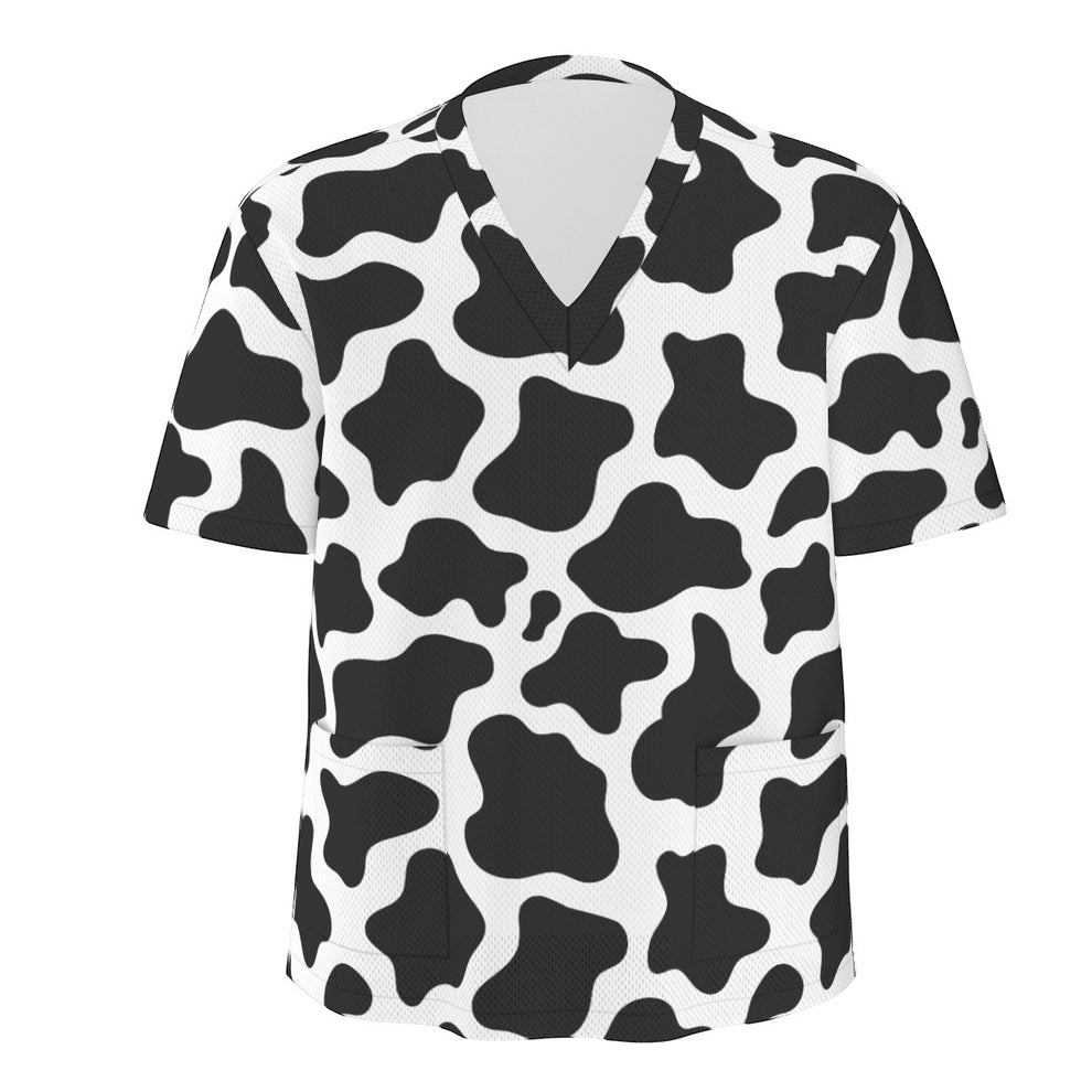 Cow Print Scrubs Hospital Scrubs Cow Pattern Nursing Scrubs Cow Spots ...