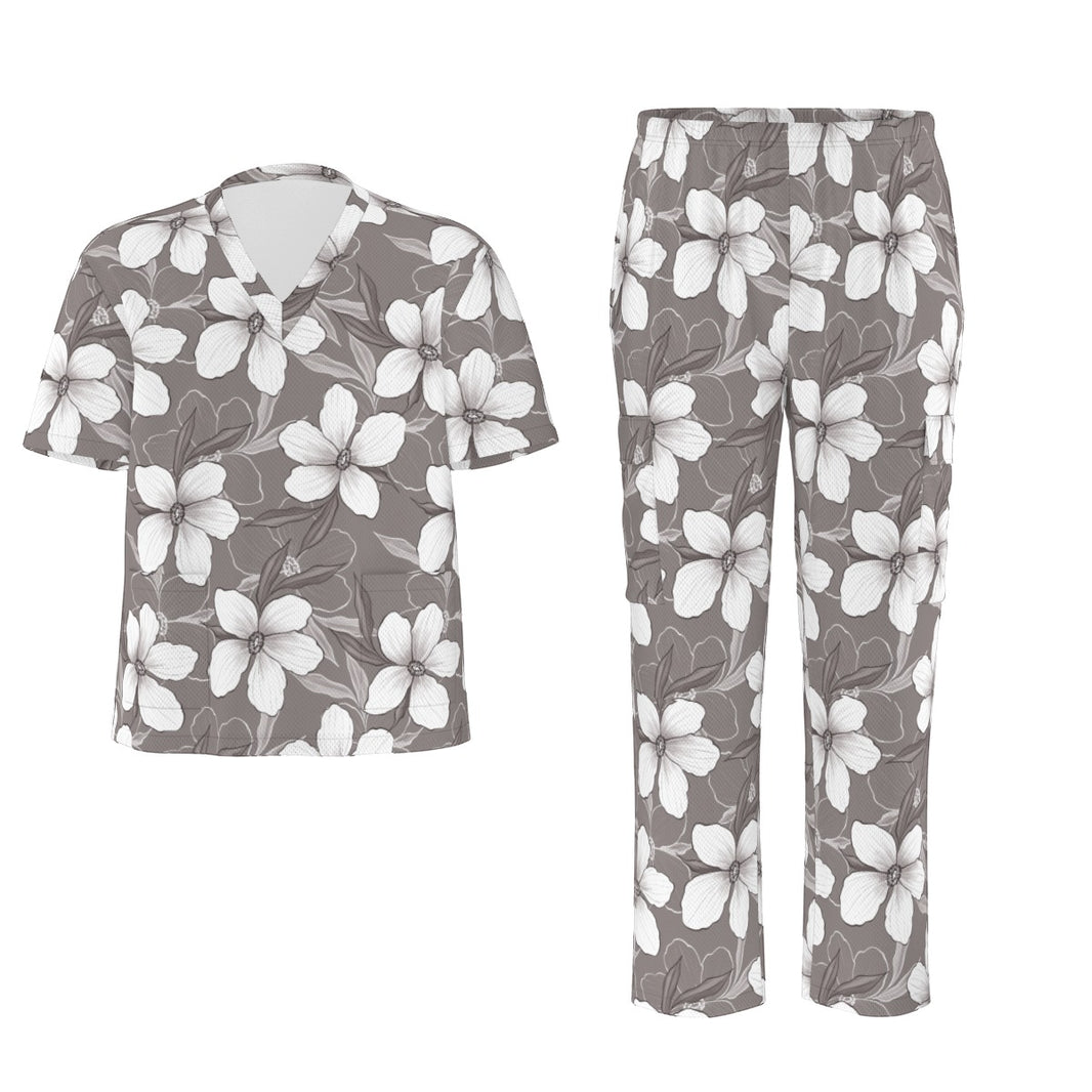 Cow Print Healthcare Work Wear Cow Pattern Scrub Set Nursing Scrubs ...